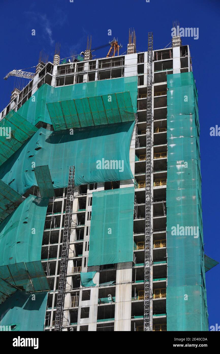 Under construction - generic city skyscraper development in Manila ...