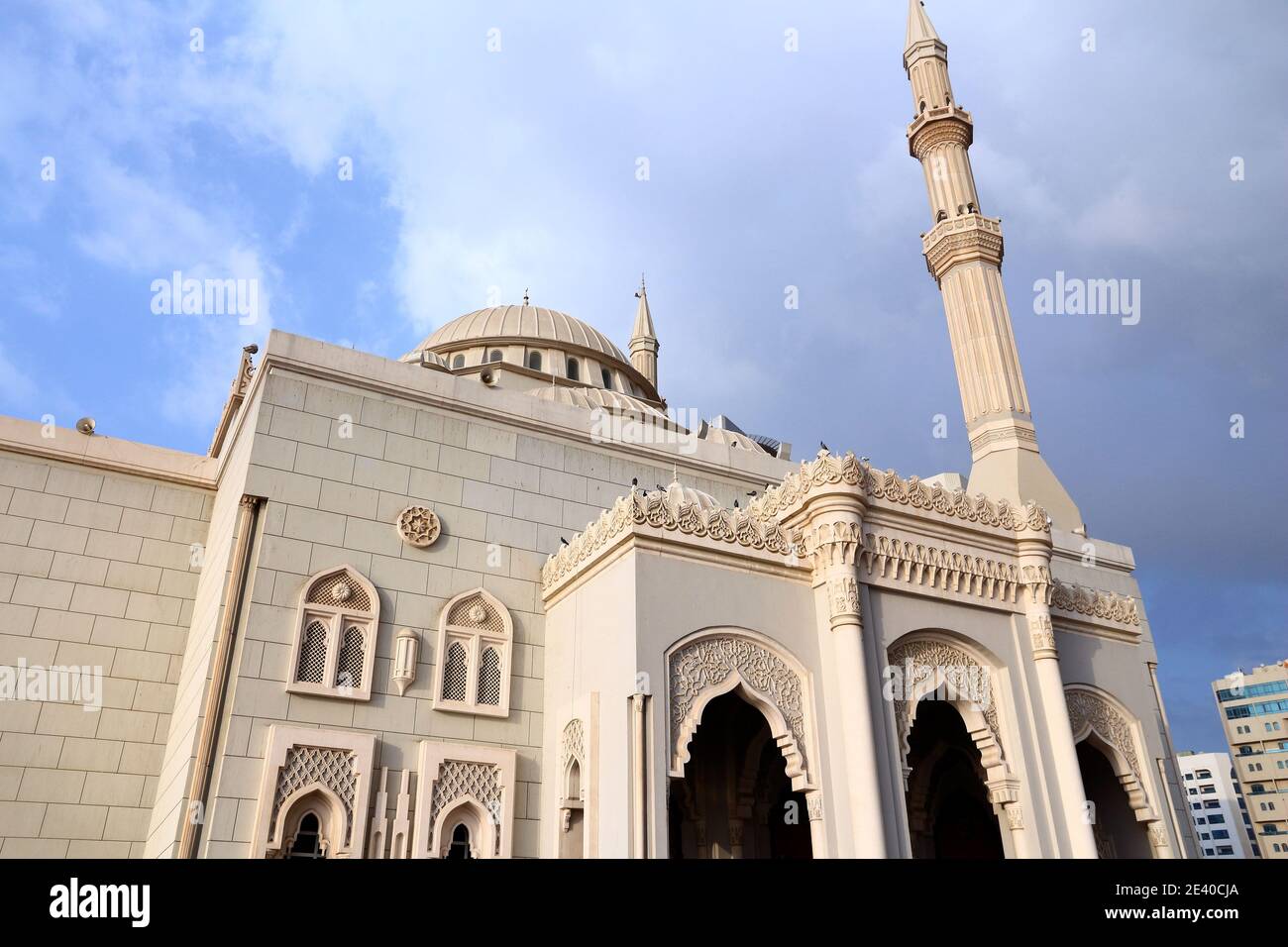 Sharjah city landmark, United Arab Emirates (UAE). Al Noor Mosque Stock ...