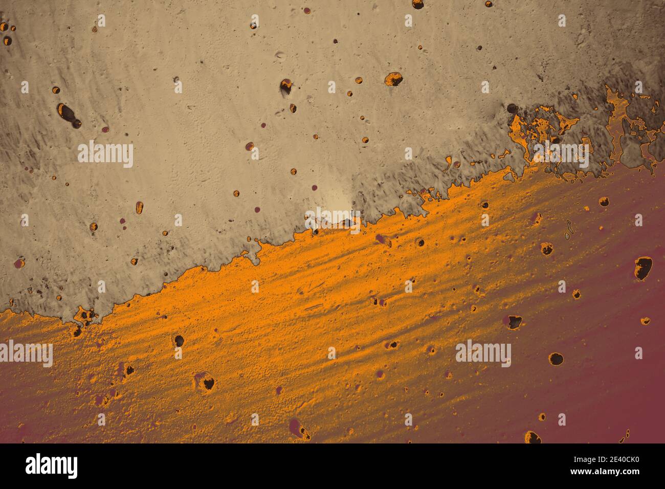 Vibrant shiny paint weathered on the wall surfaces, abstract background ...