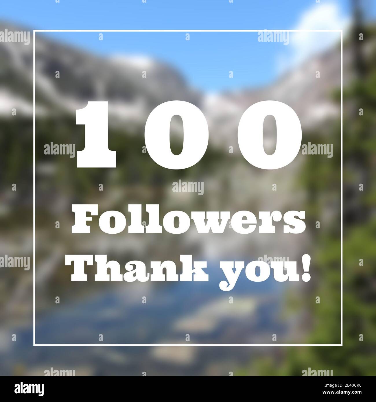 100 followers. Social media follower milestone. Thank you sign Stock ...