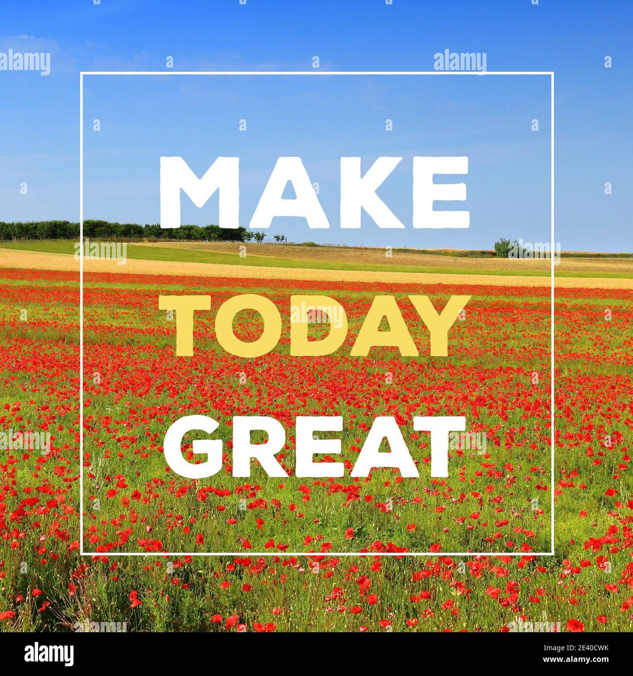 Make today great. Positive energy. Motivational quote poster. Success ...