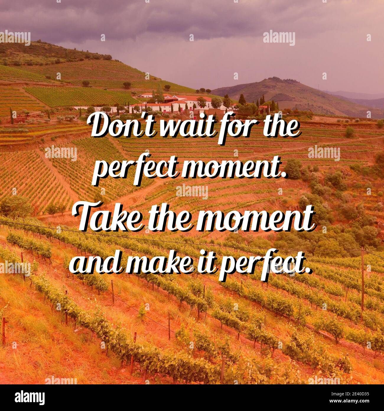 Don't wait for the perfect moment. Workplace inspirational quote poster ...