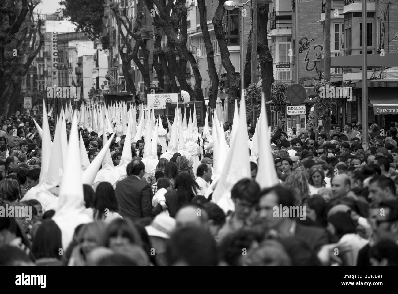Procession holy week sevilla Black and White Stock Photos & Images - Alamy