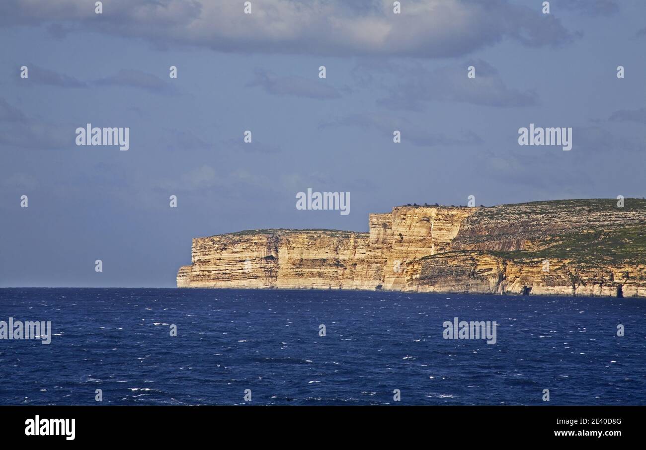 Mediterranean see and Gozo island. Malta Stock Photo - Alamy