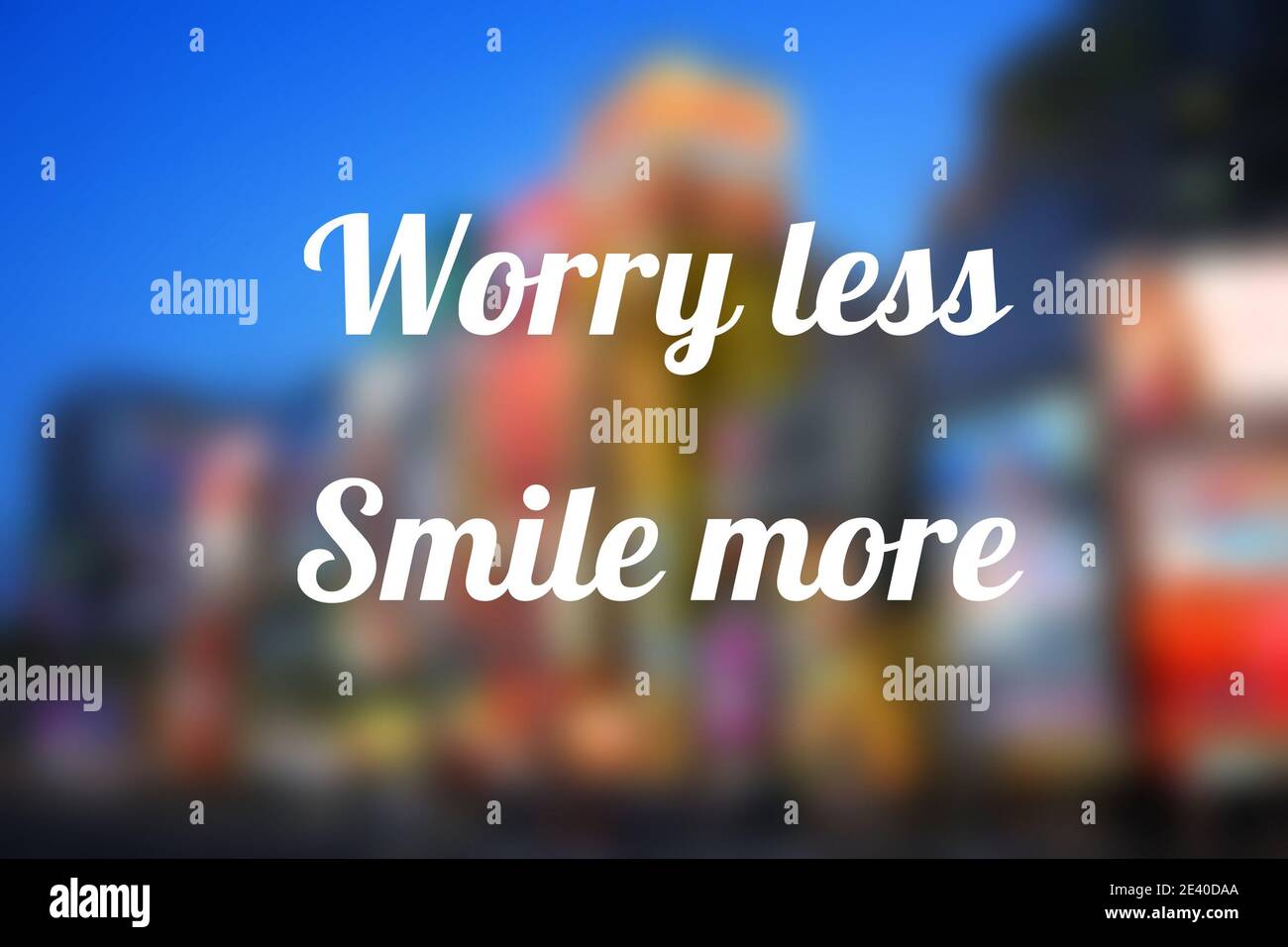 Worry less, smile more. Motivational quote poster. Success motivation ...