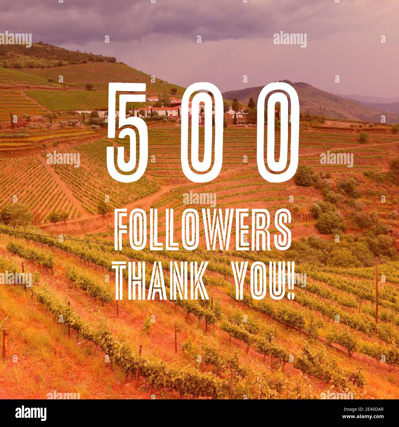 500 followers. Social media follower milestone. Thank you sign Stock ...