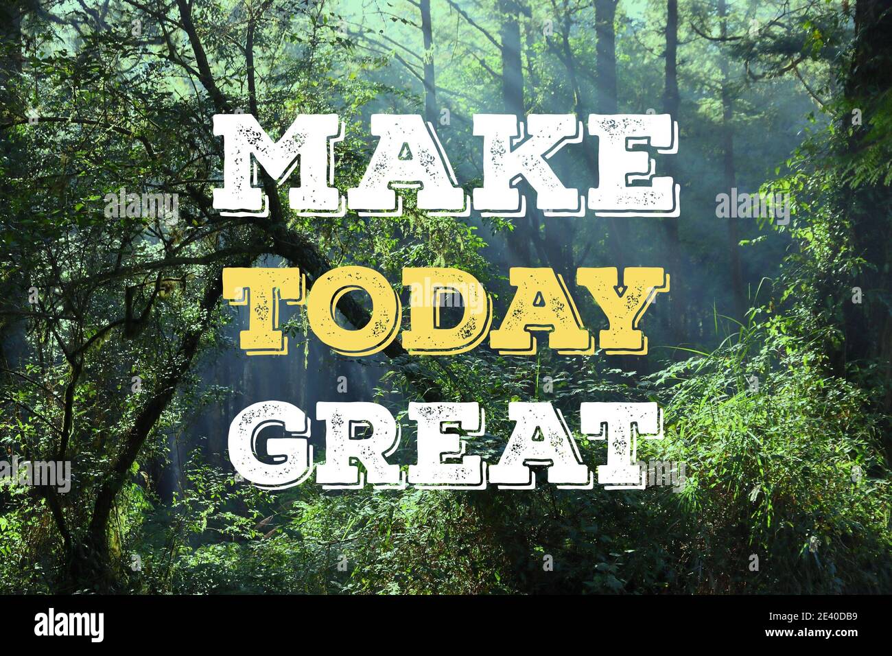 Make today great. Positive energy. Motivational quote poster. Success ...