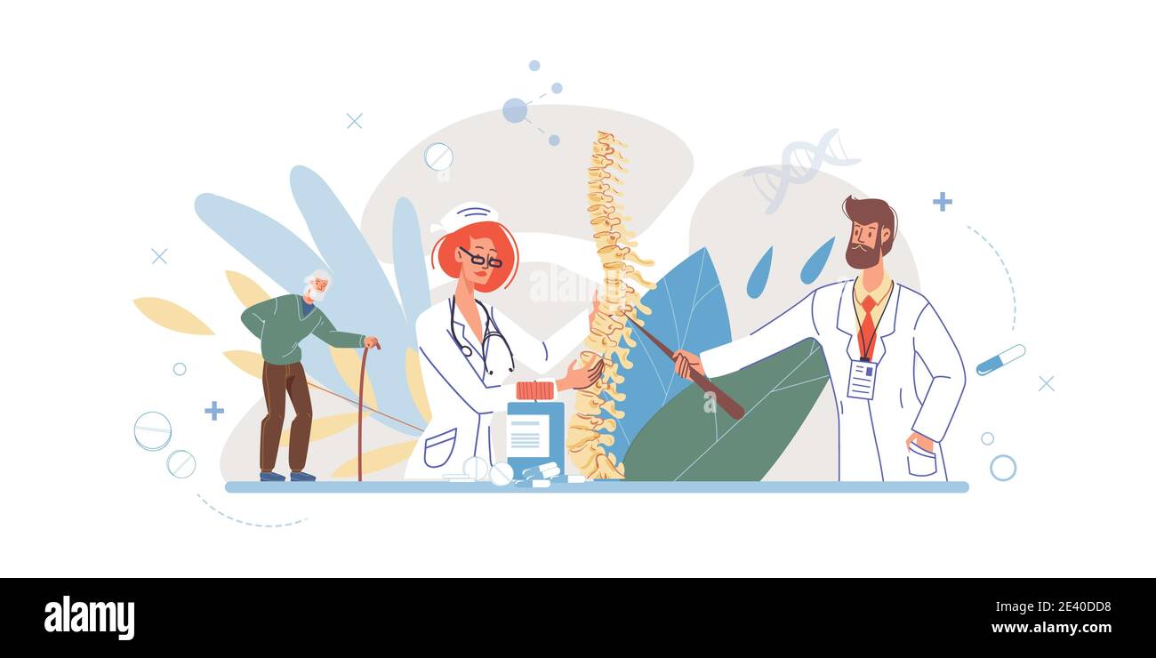 Flat cartoon doctor characters vector illustration concept Stock Vector ...