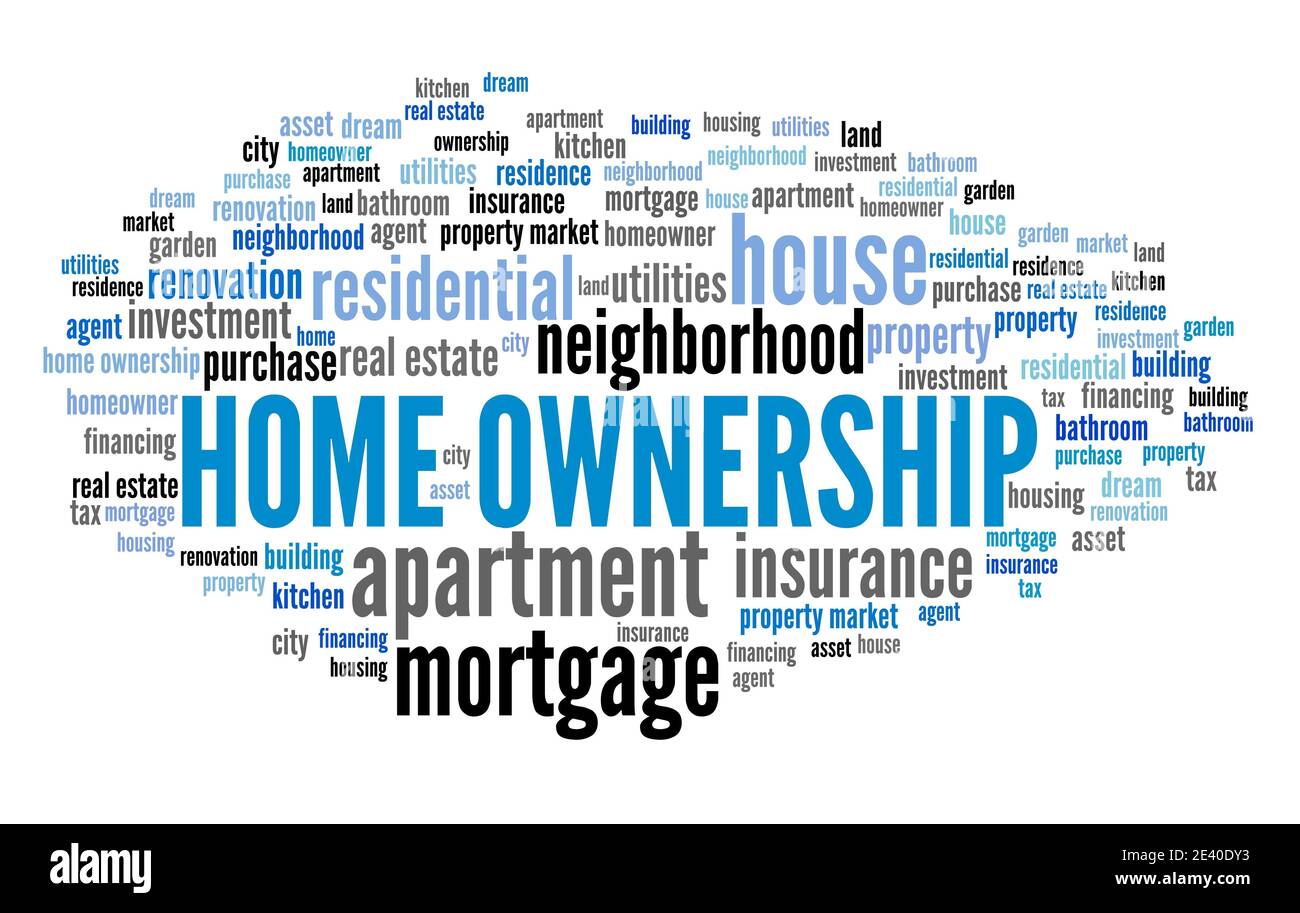 Home ownership word cloud concept hi-res stock photography and images ...