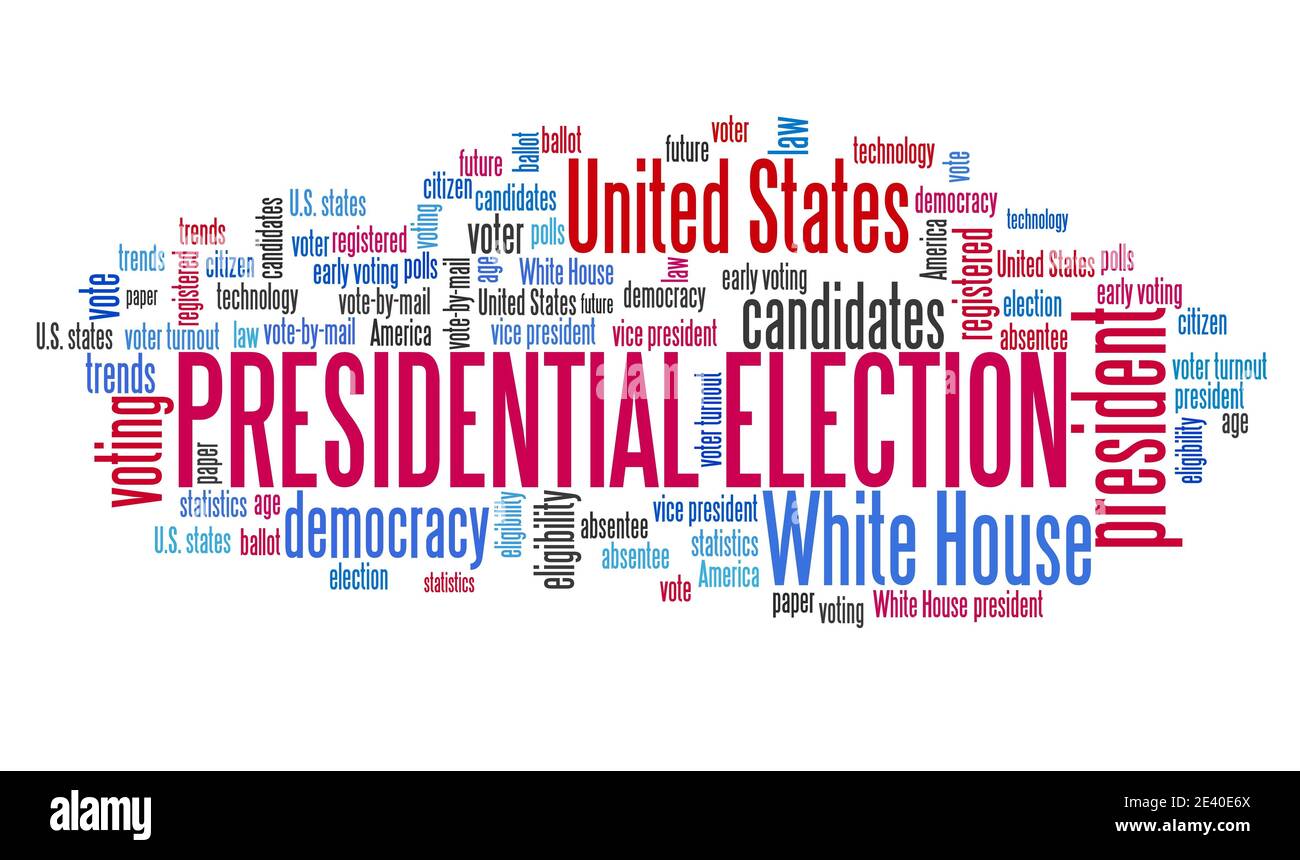 U.S. presidential election concept. United States elections word cloud ...