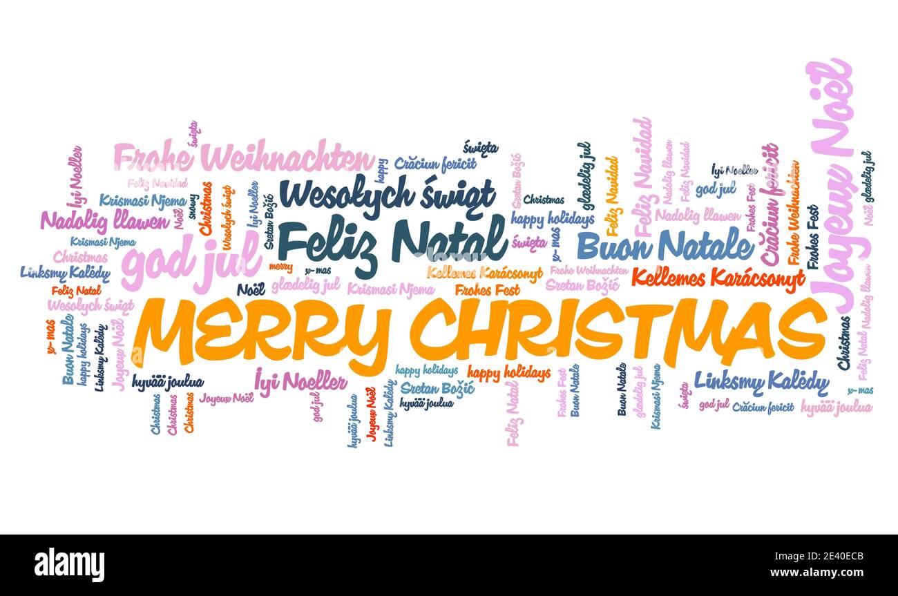 Merry Christmas wishes translated. International Christmas wishes in ...