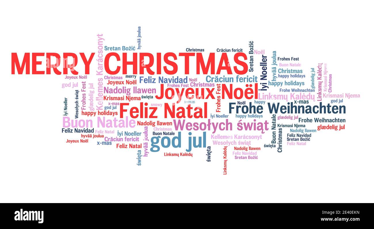 Merry christmas multiple languages hi-res stock photography and images ...