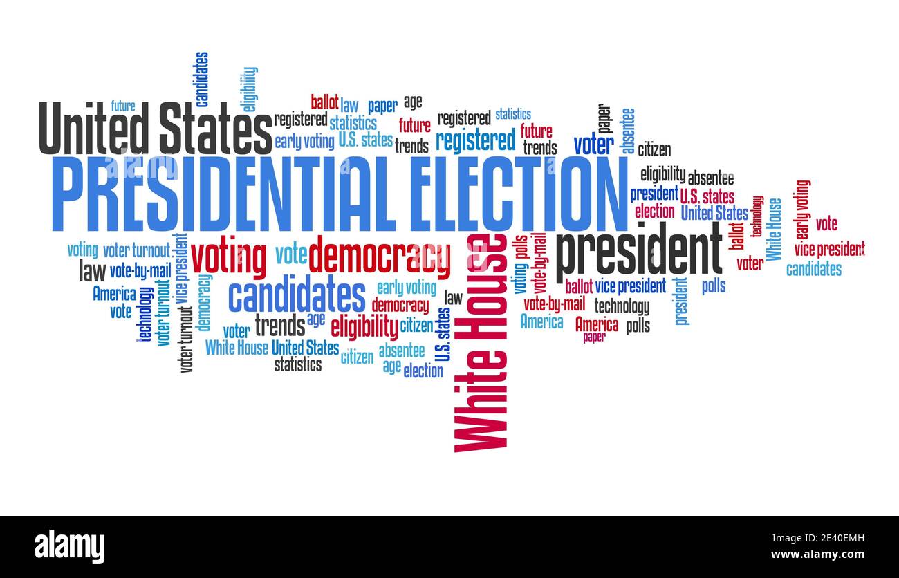 U.S. presidential election concept. United States elections word cloud ...