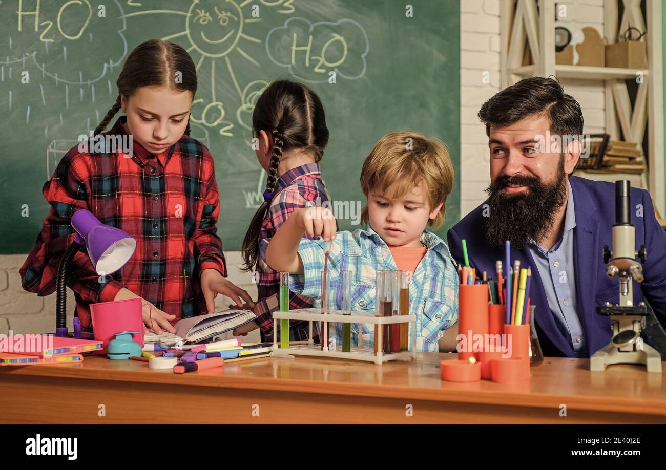 Really busy. children making science experiments. Education. Science ...