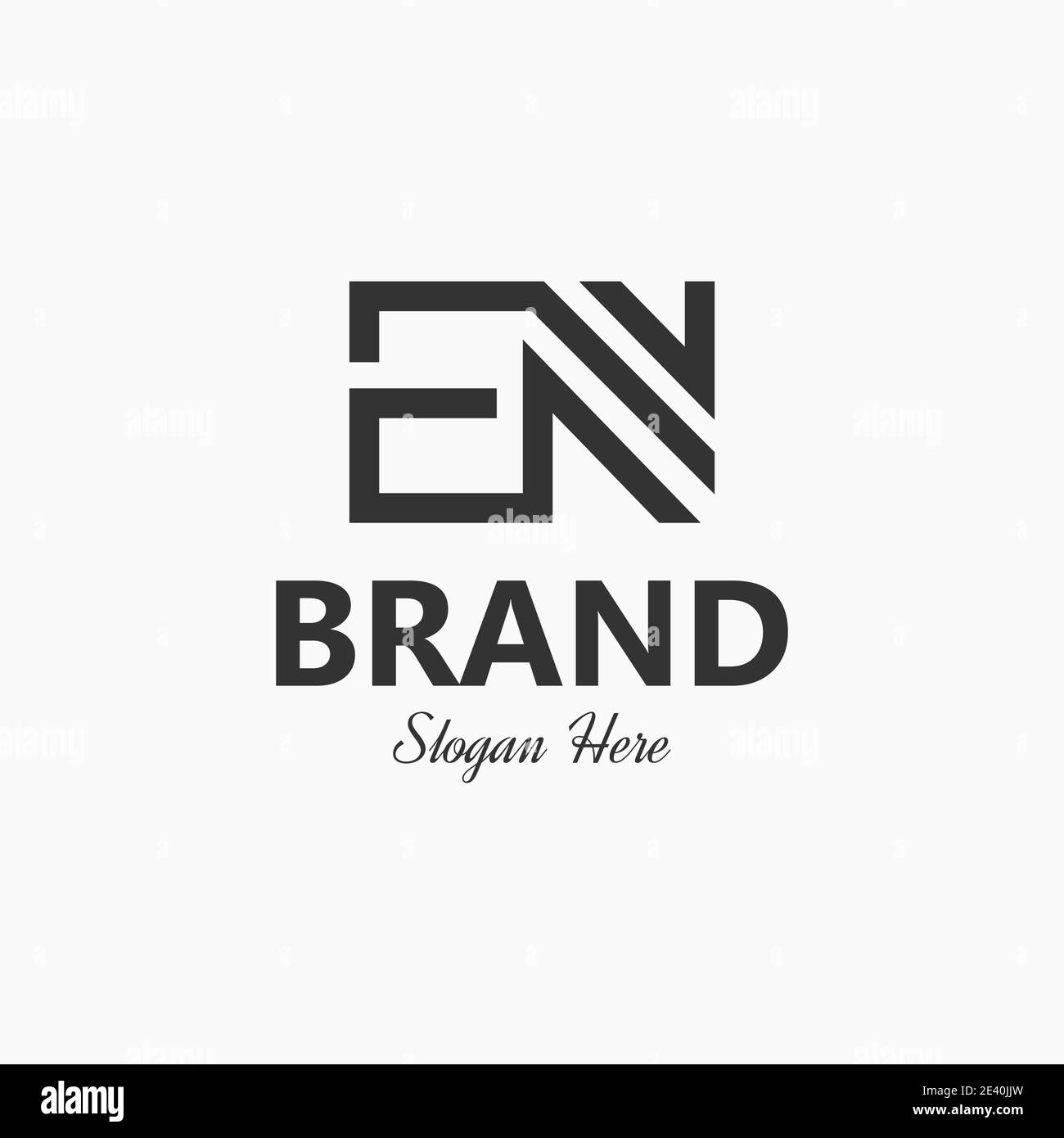 Letter EN Monogram Logo Vector Template suitable for fashion business ...