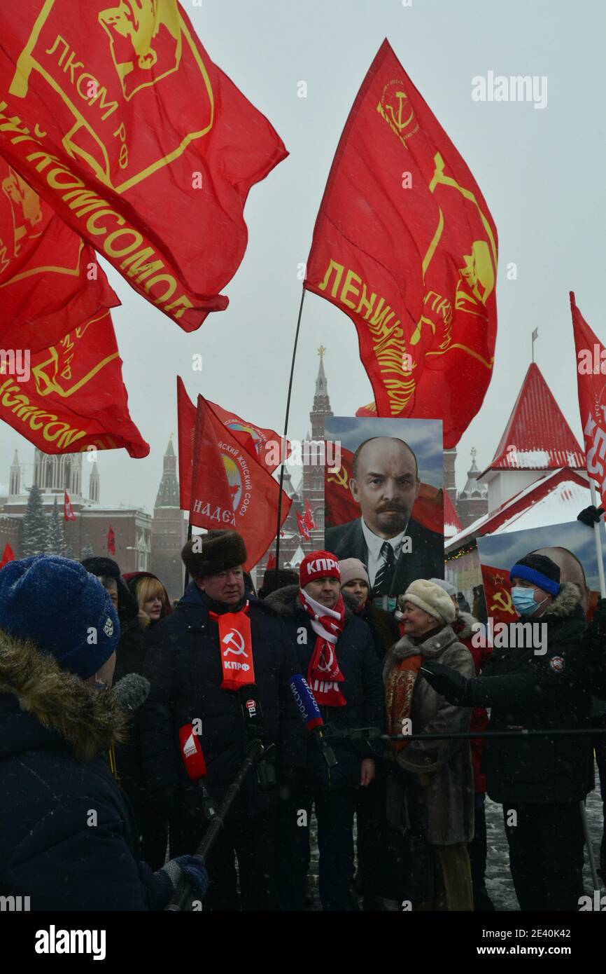Anniversary of the death of V.I. Lenin (Ulyanov)Flower-laying ceremony ...