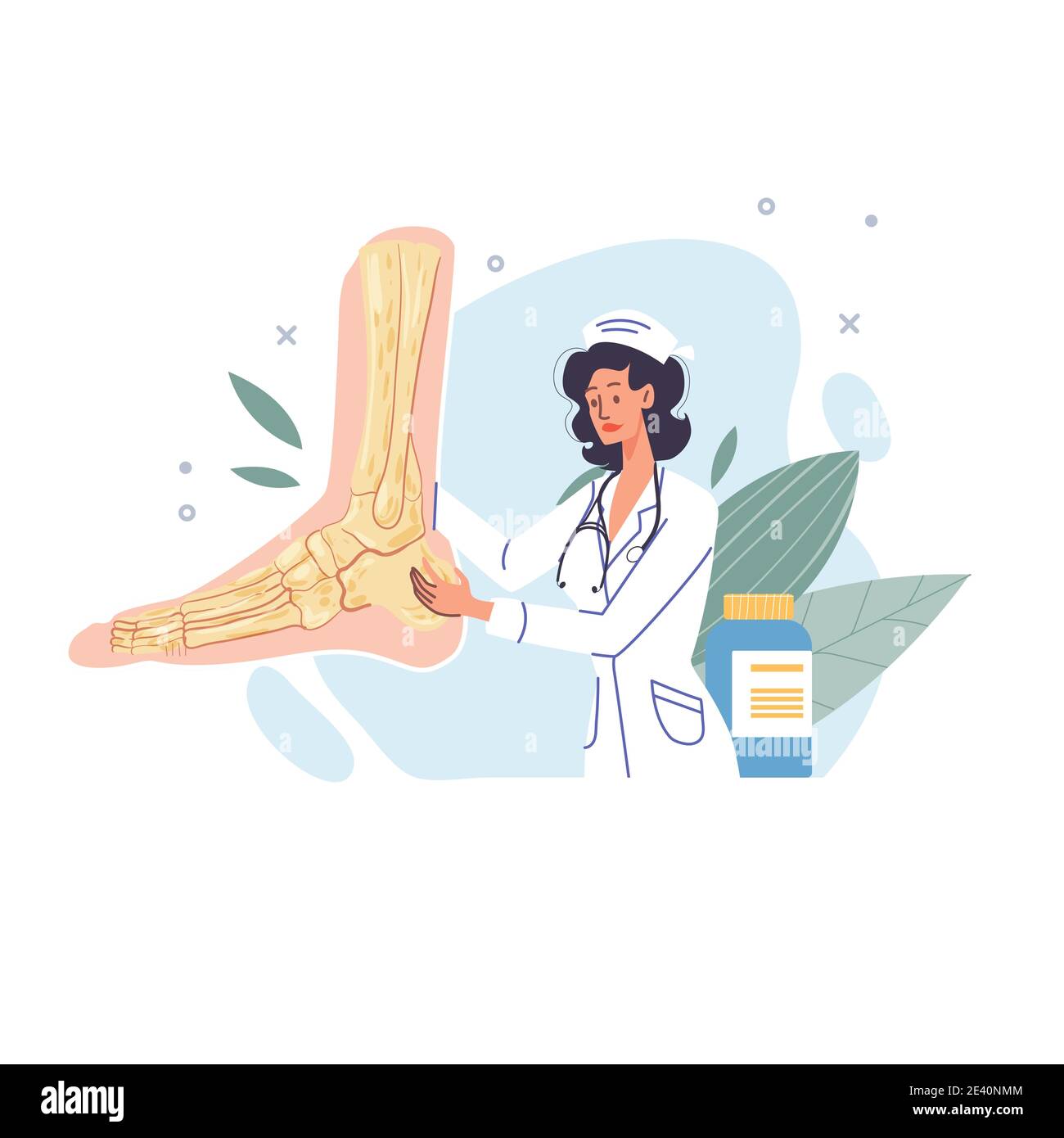 Flat cartoon doctor character vector illustration concept Stock Vector ...
