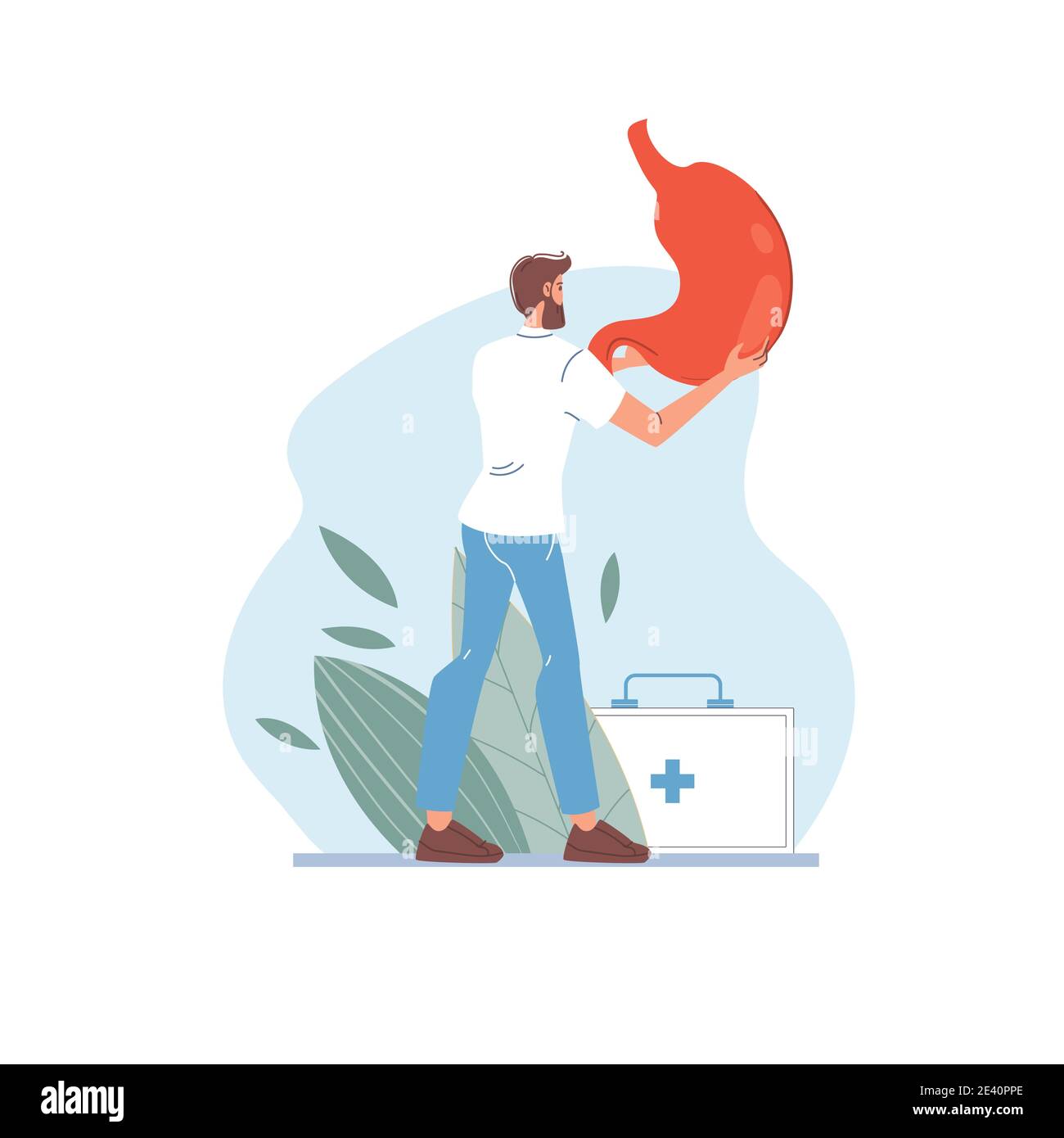 Flat cartoon character doctor vector illustration concept Stock Vector ...