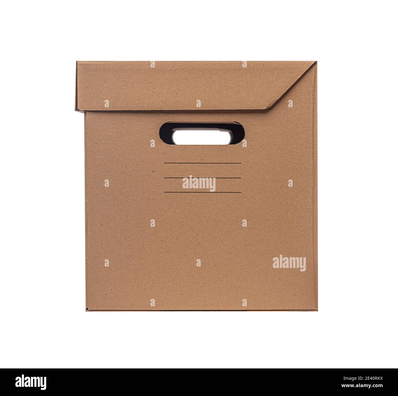 Cardboard mail box isolated on white background Stock Photo - Alamy