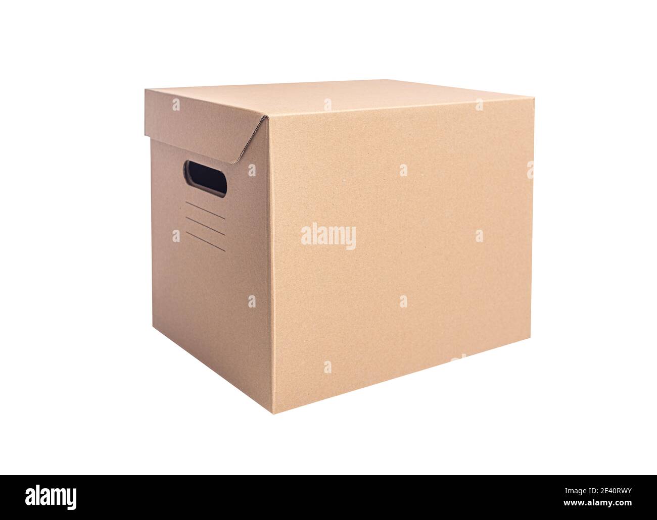 Cardboard mail box isolated on white background Stock Photo - Alamy