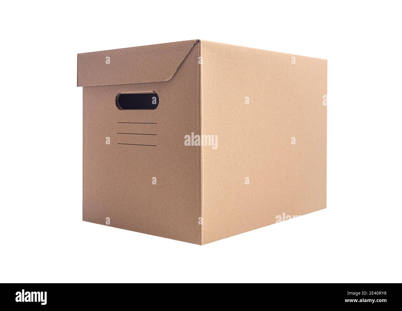 Cardboard mail box isolated on white background Stock Photo - Alamy