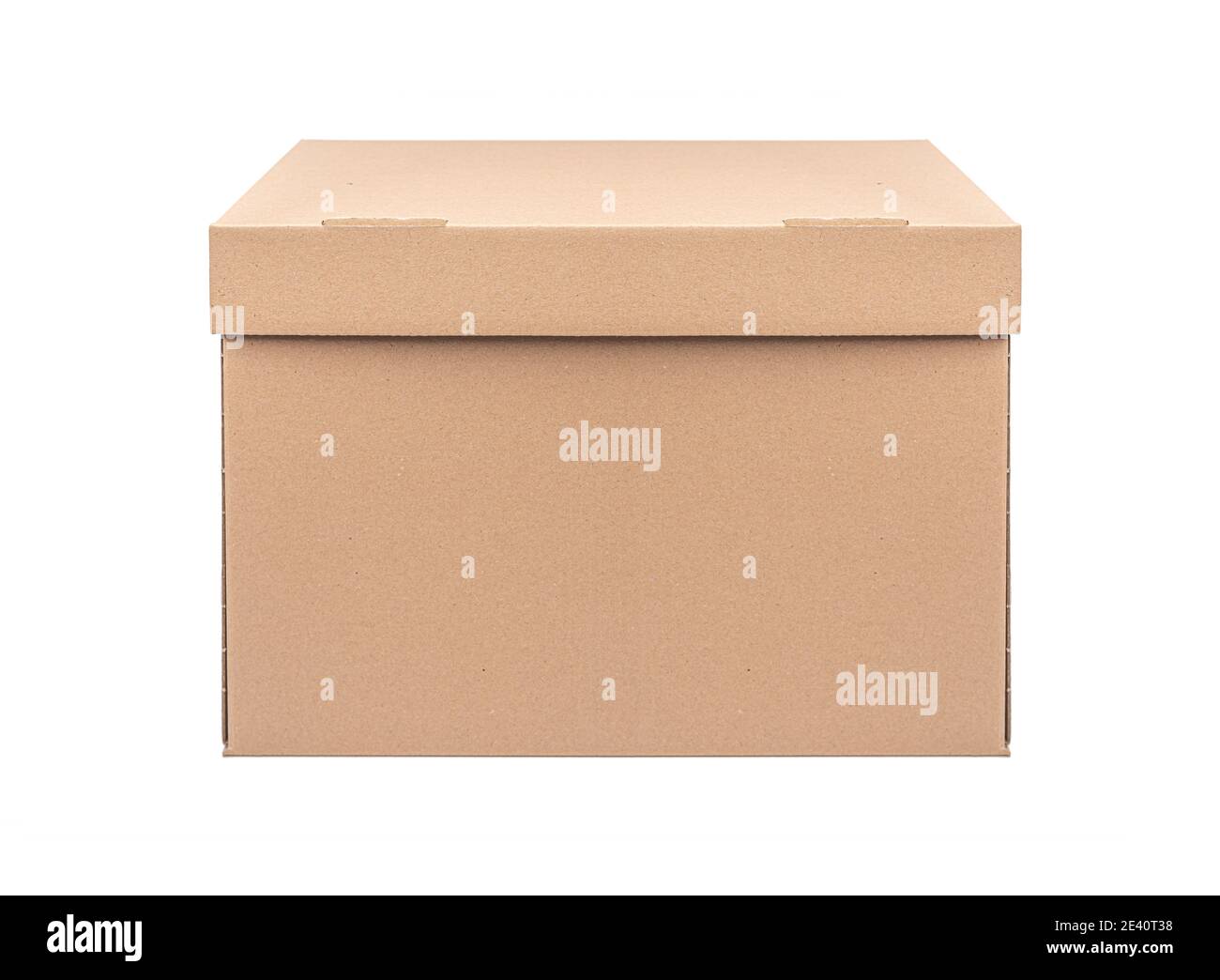 Cardboard mail box isolated on white background Stock Photo - Alamy