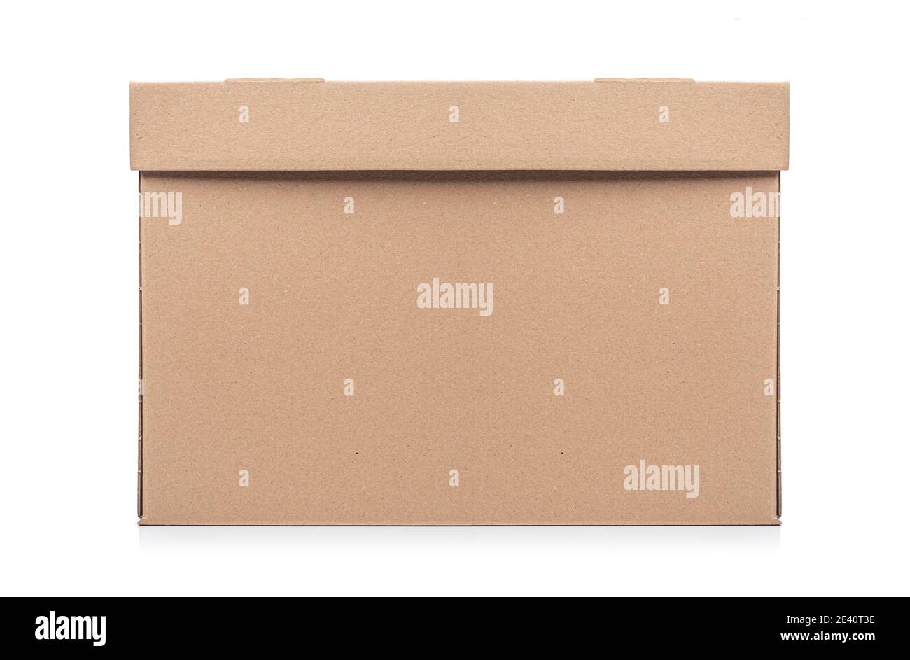Cardboard mail box isolated on white background Stock Photo - Alamy