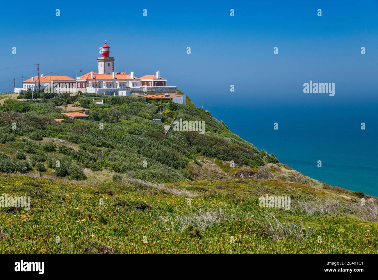 Lighthouse at Cabo da Roca, westernmost point in Europe, Portuguese ...