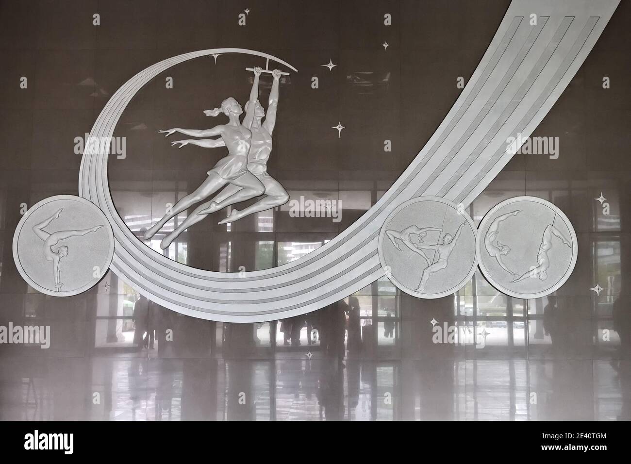 North Korea, Pyongyang - April 30, 2019: Interiors of the Pyongyang ...