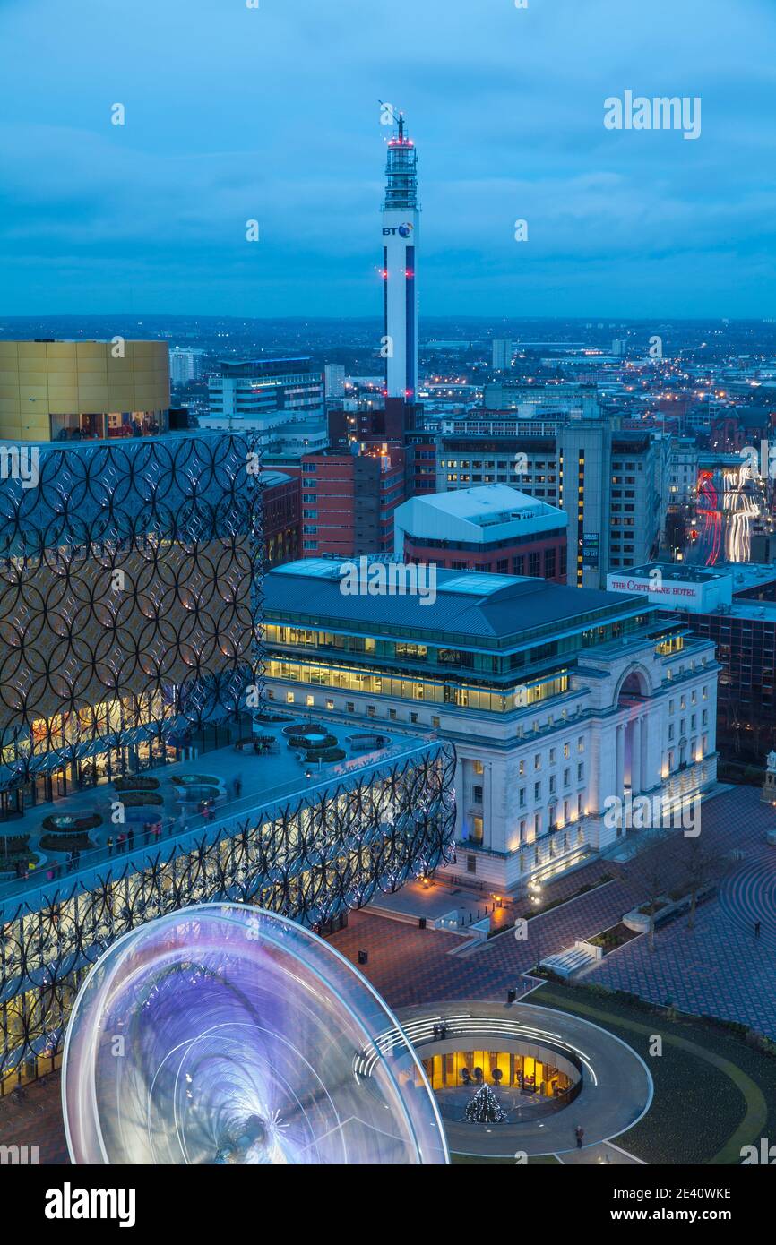 UK, England, West Midlands, Birmingham, Centenary Square, View of The ...