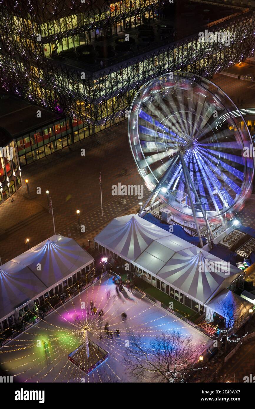 UK, England, West Midlands, Birmingham, Centenary Square, View of The ...