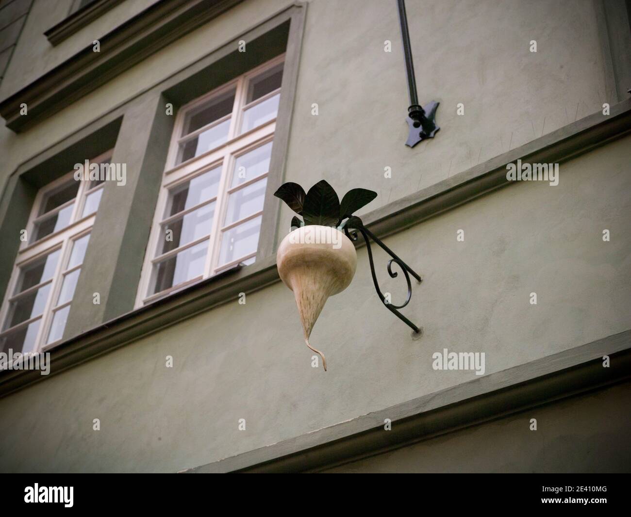Turnip shaped, shop sign, Prague, Czech Republic Stock Photo - Alamy