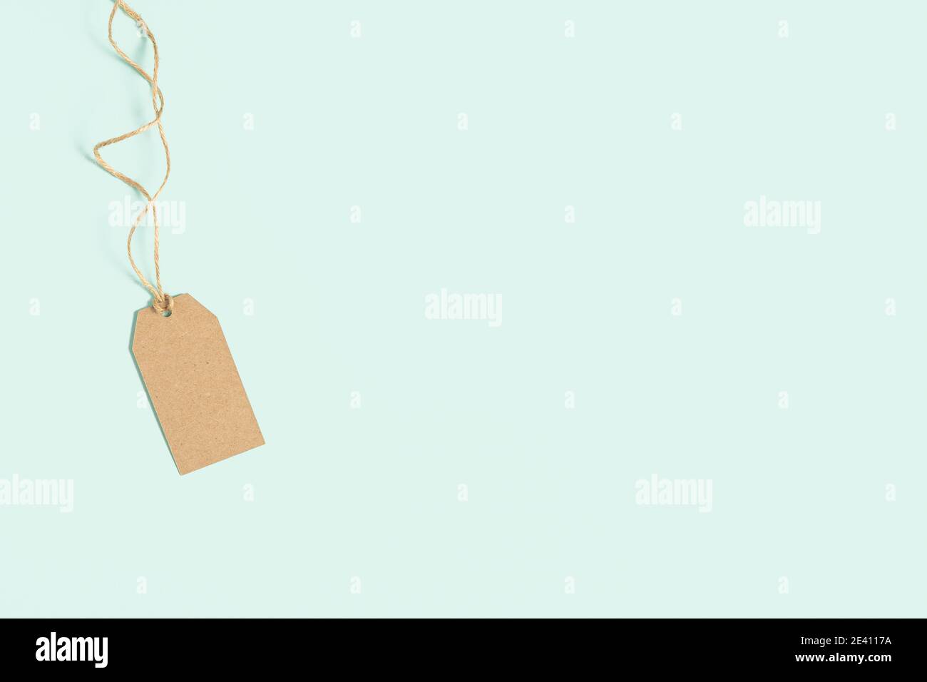 Empty tag on blue background, banner with copy space Stock Photo - Alamy