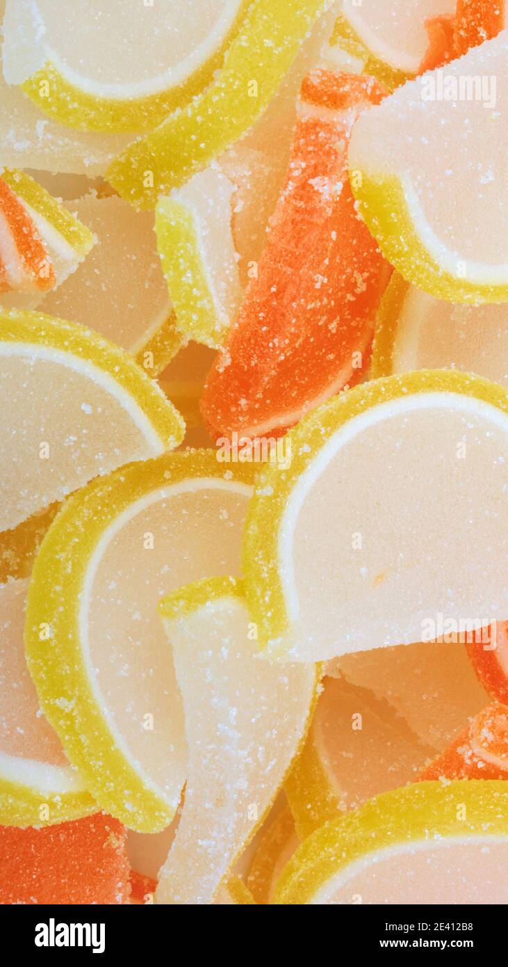 many Multicolor Fruit Jelly Stock Photo - Alamy