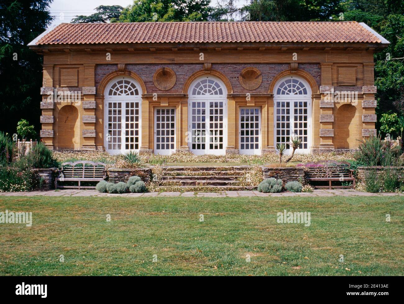 Edwardian arts & crafts garden, orangery in lutyens wren / vanbrugh ...