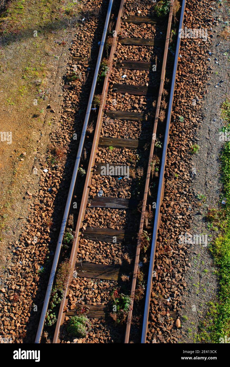 Vertical shot railroad track hi-res stock photography and images - Alamy