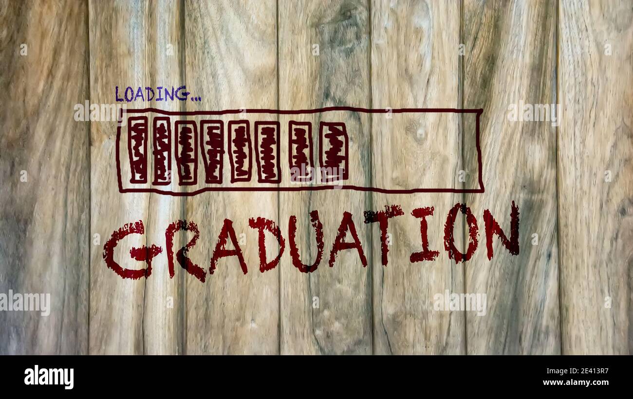 Street Sign the Direction Way to Graduation Stock Photo - Alamy