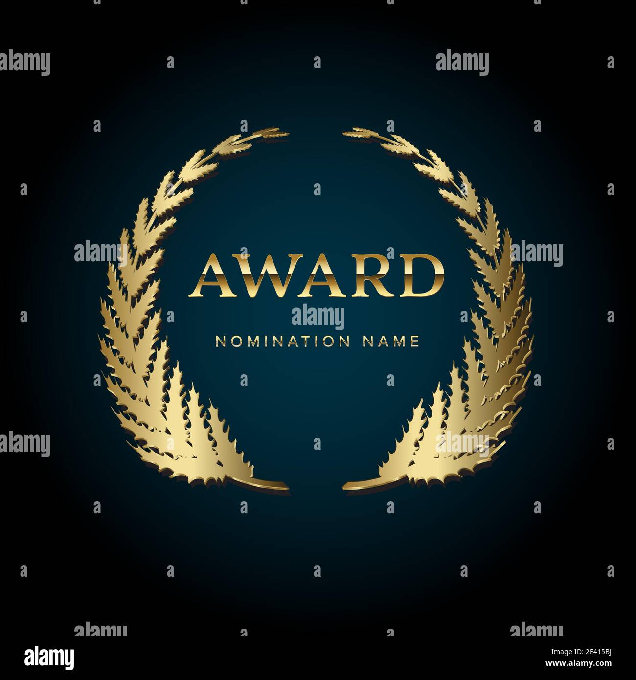 Traditional Award gold nominate emblem template with place for the ...
