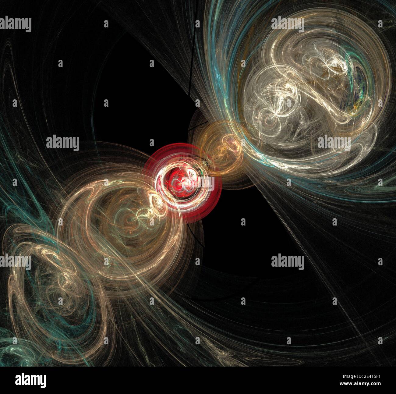 image of one Illustration of digital fractal Stock Photo - Alamy