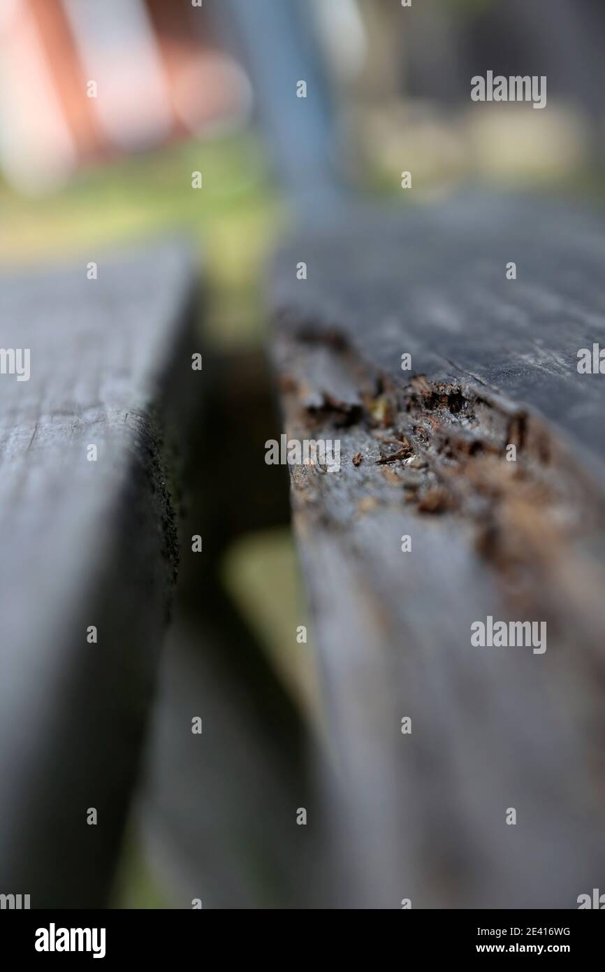 Broken park bench hi-res stock photography and images - Alamy