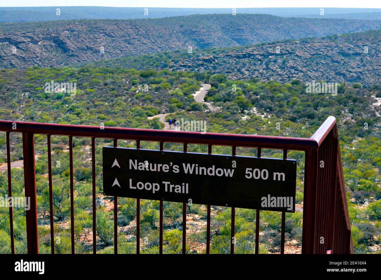 Australia, Kalbarri National Park, path to nature's window Stock Photo ...