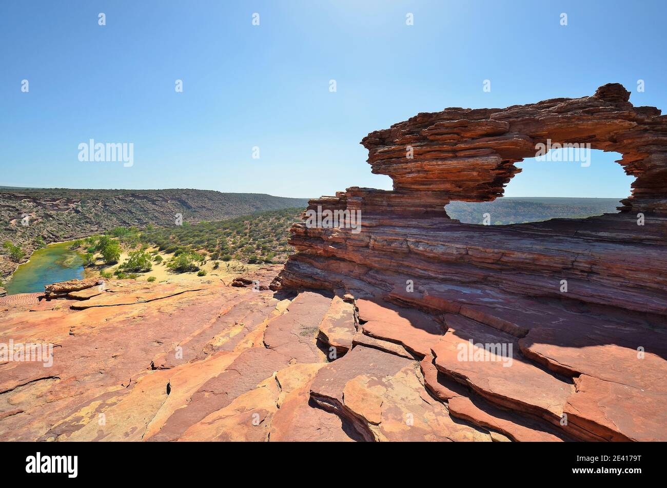 Australia, Kalbarri National Park, natures window and Murchison river ...