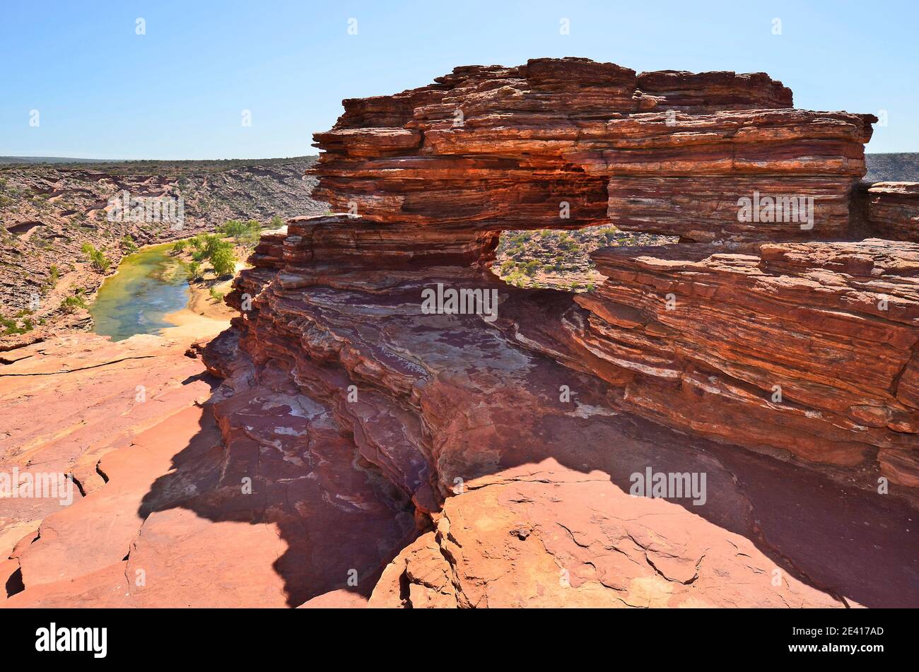 Australia, Kalbarri National Park, nature's window and Murchison river ...