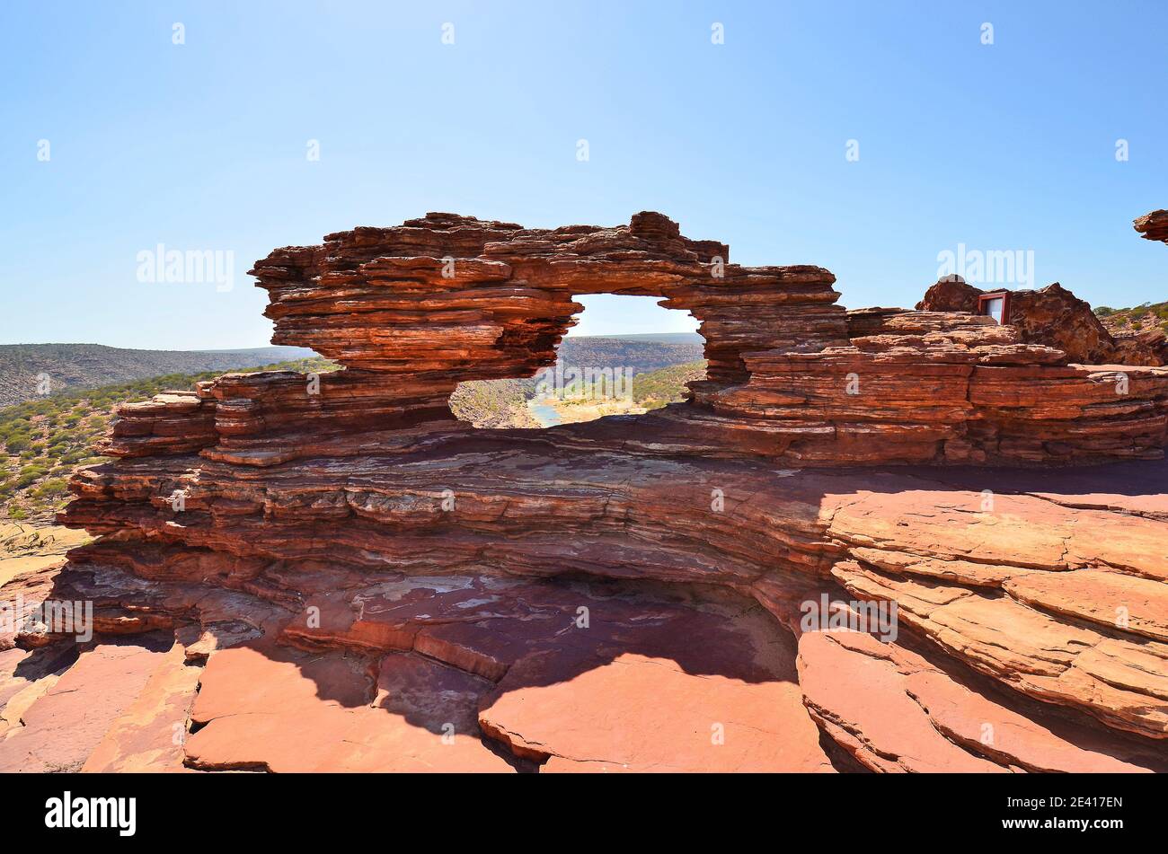 Australia, Kalbarri National Park, nature's window and Murchison river ...