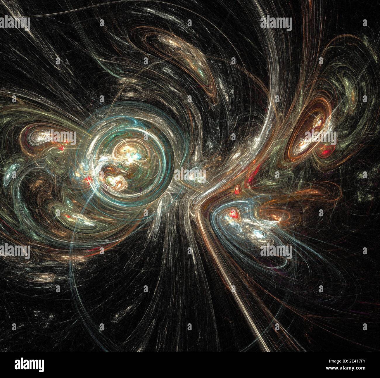 image of one Illustration of digital fractal Stock Photo - Alamy