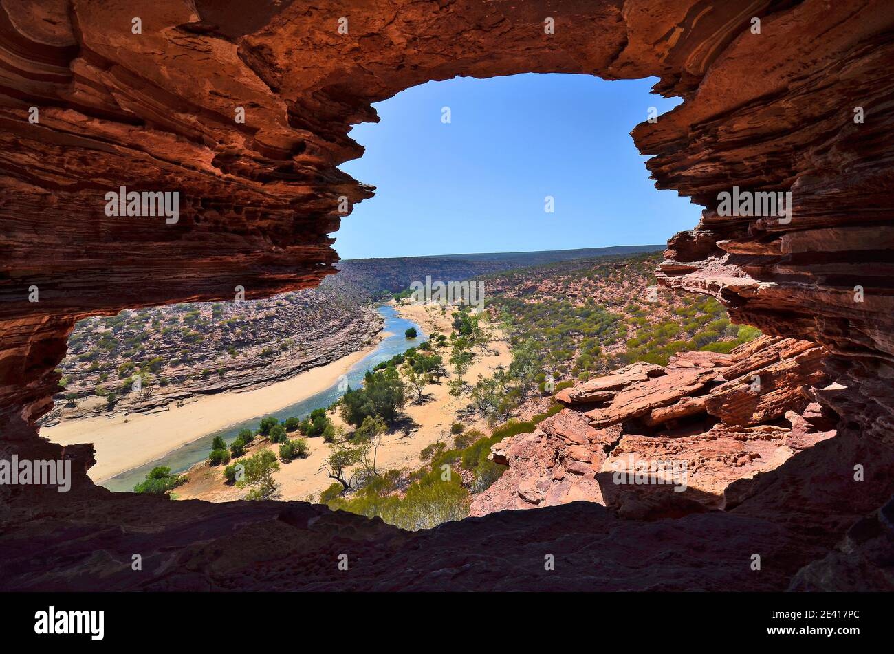 Australia, Kalbarri National Park, nature's window and Murchison river ...