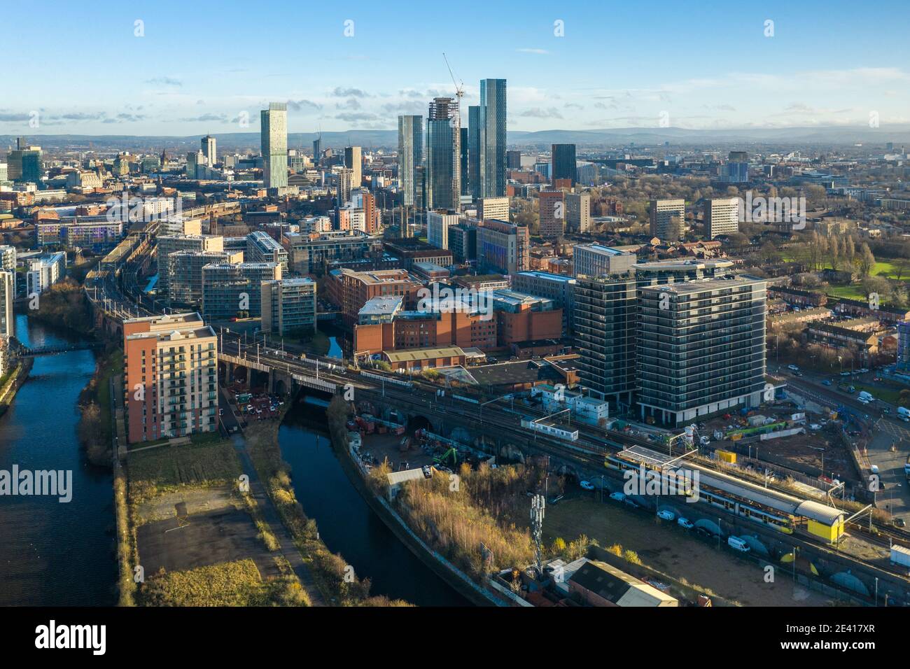 Manchester City Centre Skyline High Resolution Stock Photography and ...