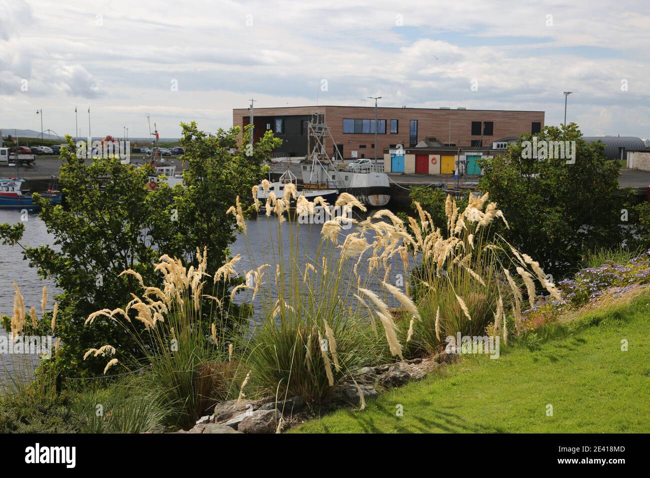 Girvan, Ayrshire, Scotland, UK. Views toward the leisure centre known ...