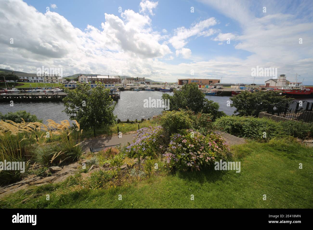 Girvan, Ayrshire, Scotland, UK. Views toward the leisure centre known ...