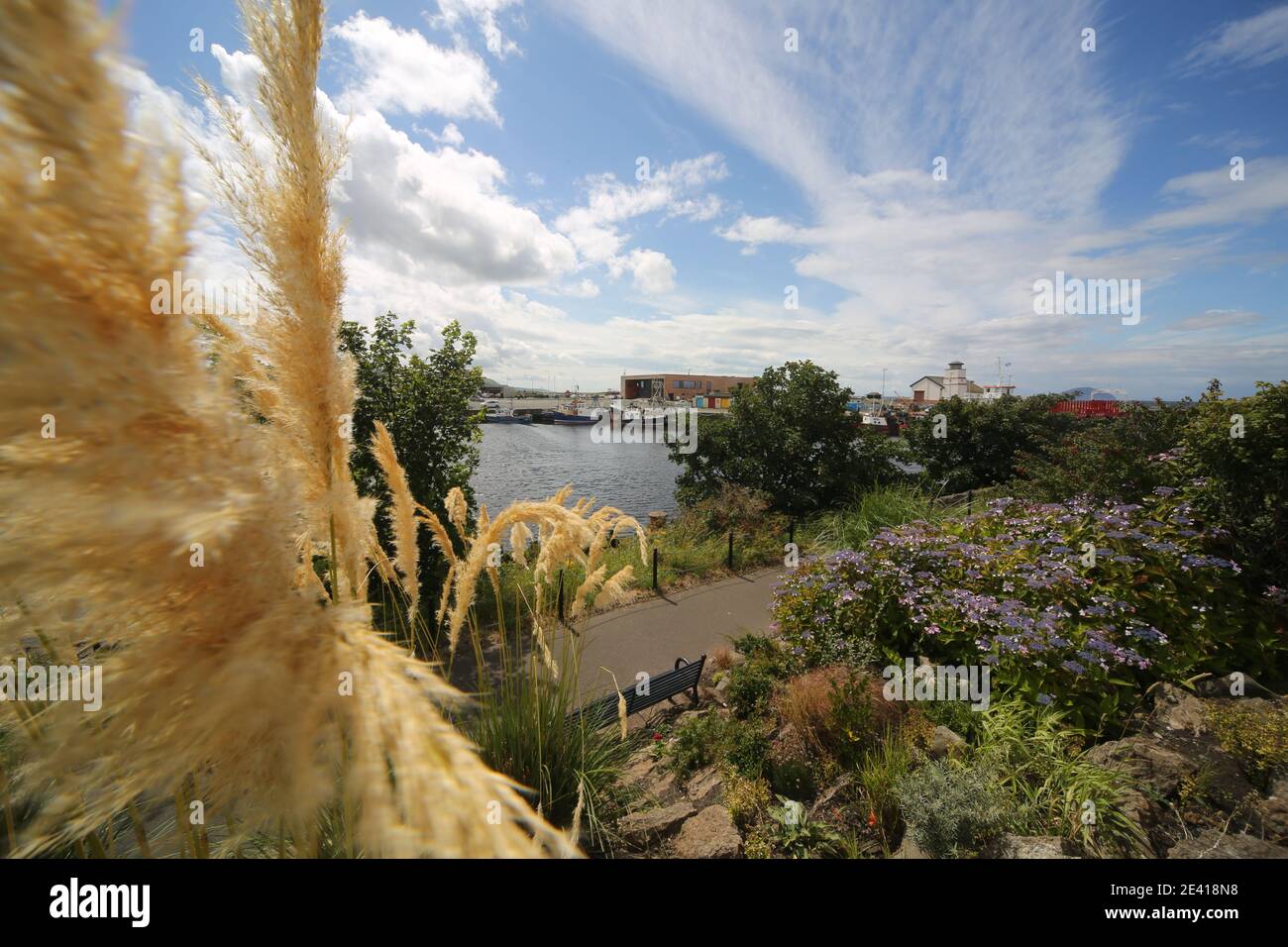 Girvan, Ayrshire, Scotland, UK. Views toward the leisure centre known ...